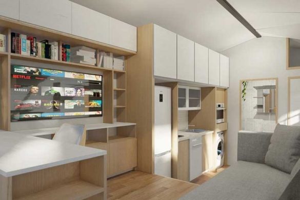 Transforming tiny house Sakura has a Japanese-inspired space-saving idea